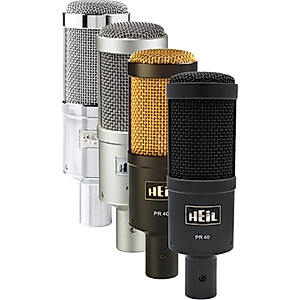 Heil PR 40 Dynamic Microphone for Streaming, Podcast, Recording, and Broadcast, XLR Microphone for Live Music, Wide Frequency Response, Smooth Sound, Superior Rear Noise Rejection and Durable - Black