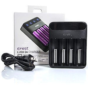 Efest LUSH Q4 Intelligent LED Battery Charger for 20700 / 18650 / 26650 / 26500 / 18500 / 18350 / 17340 / 16340 / 14500 / 10440