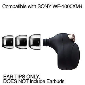 AZLA SednaEarfit Crystal Standard (SS/S/MS) - Earbud Tips for Wireless Headphones - Noise Canceling Earbuds Replacement Tips - Eartips Compatible with Shure, Sony, Beats, Sennheiser, Jabra, and JBL