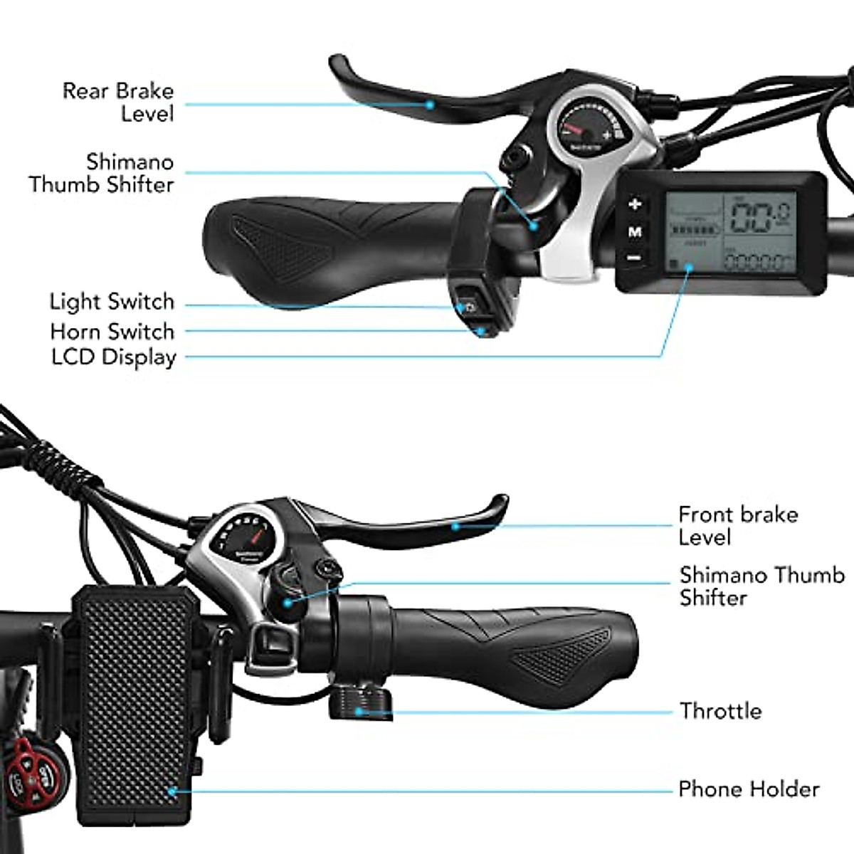 E·Bycco EBycco Electric Bike for Adults 750W, 29" Electric Mountain Bike 48V 13Ah Removable Battery, 28-31MPH EBike with Shimano 21 Speed,Pedal Assist,Lockable Suspension Fork, LCD Display,Headlights