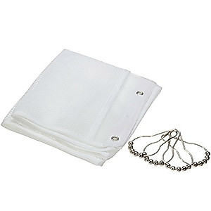 AKOAK 1 Set White 6-Packet Quick Dry Mesh Pockets Fabric Hanging Caddy and Bath Organizer Hang on Shower Curtain Rod/Liner Hooks with 4 Rings