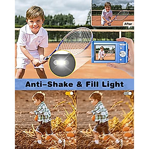 Digital Camera, Lecran FHD 1080P 36.0 Mega Pixels Vlogging Camera with 16X Digital Zoom, LCD Screen, Compact Portable Mini Cameras for Students, Teens, Kids (Blue)