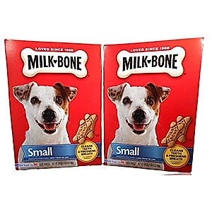 Milk-Bone 084282984616 Traditional Bone Shaped Biscuits (Small) for Dogs, 24 oz (2 Pack), 1.5 Pound (Pack of 2), 48 Ounce