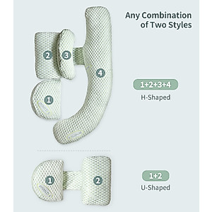 Oternal Pregnancy Pillows for Sleeping, Multipurpose Cuddle Pillow Pregnancy Must Haves, Ultra Soft Comfortable Maternity Pillow for Abdomen, Leg, Hip Support