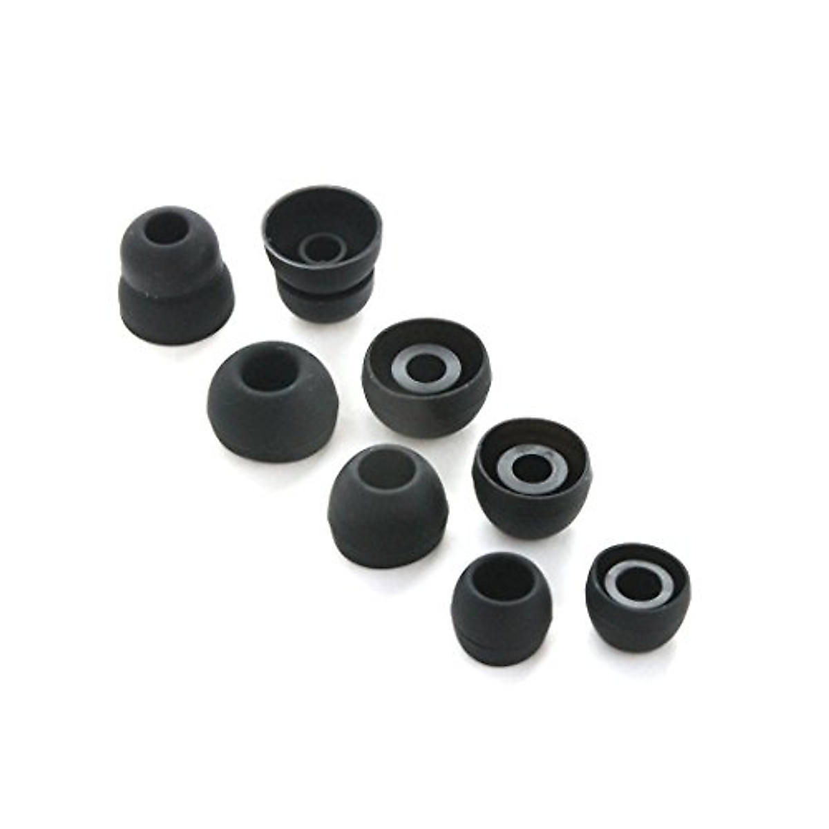 4 Pairs Replacement Eartips Earbuds Eargels Earpads for Powerbeats 2 Wireless Beats by dr dre (Black)