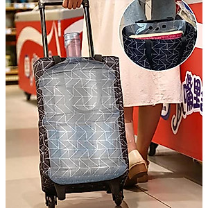 Upgrade Shopping Bag with Wheels Portable Trolley Bags Grocery Cart Utility Cart Rotating Wheels Cart Folding Shopping Cart- Larger Size & Waterproof & Strong