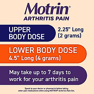 Motrin Arthritis Pain Relief Diclofenac Sodium Topical Gel 1%, Anti-Inflammatory Cream for Arthritis Pain in Hands, Wrists, Elbows, Knees, Feet & Ankles, NSAID Pain Relief Gel, 3.53 Oz