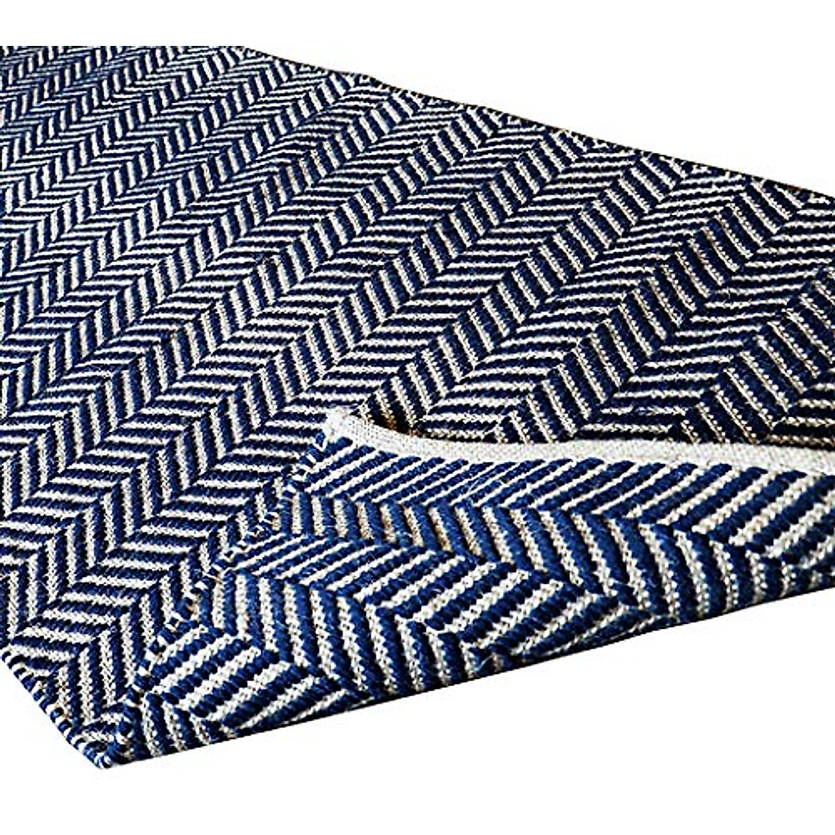 The Home Talk Jute Hemp Cotton Chevron Area Rug | Handcrafted Traditional Rugs | Braided Carpet | Natural Shag Rugs for Entryway Bedroom, Home Décor, Dining Room | Eco-Friendly | 2’ x 3