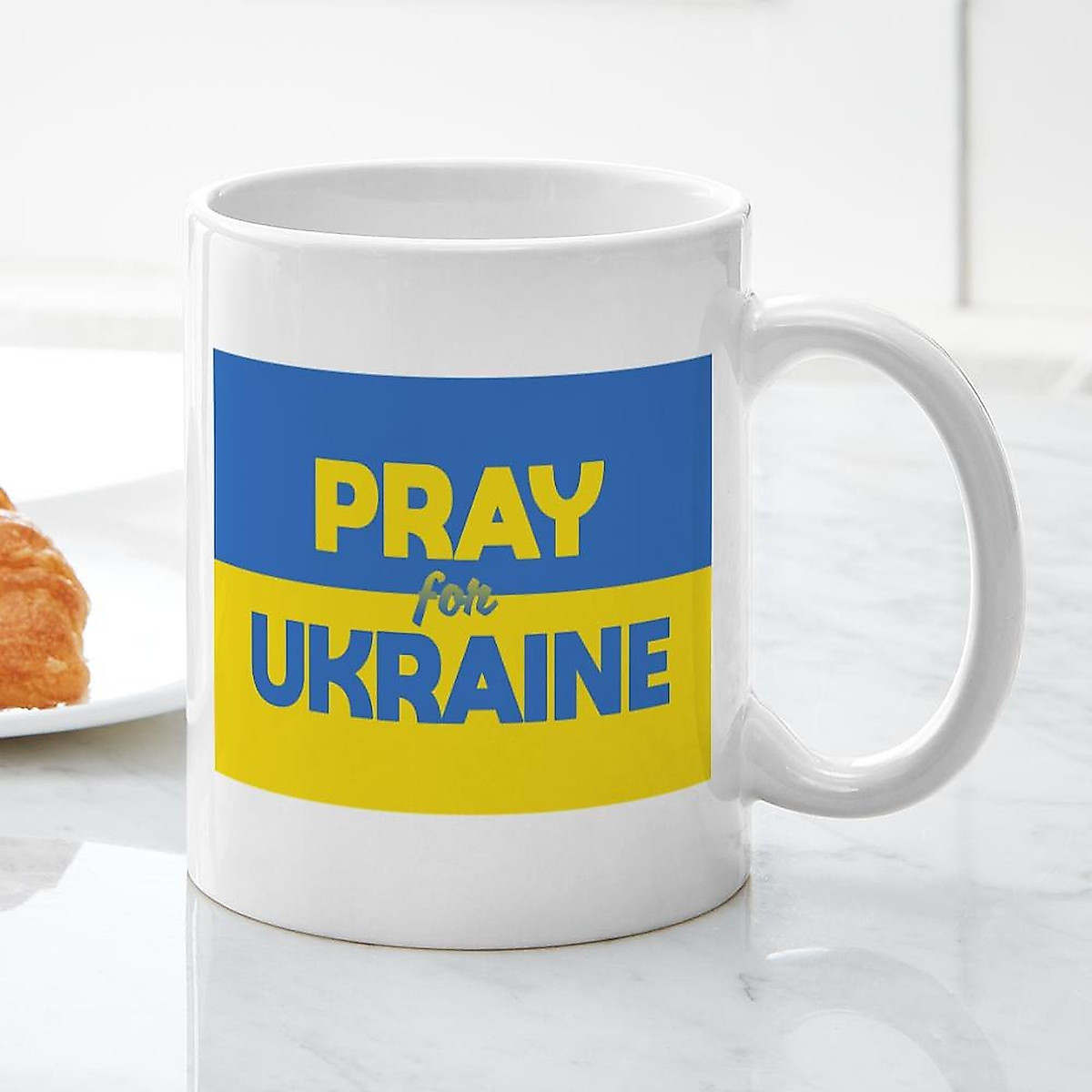 CafePress Pray For Ukraine Mugs Ceramic Coffee Mug, Tea Cup 11 oz