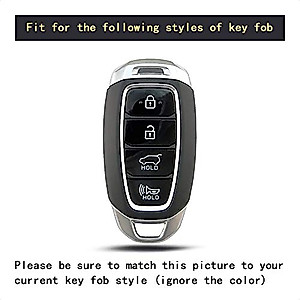 TANGSEN Smart Key Fob Case Compatible with Hyundai Accent Azera Elantra GT Grandeur I30 IG IX35 Kona Palisade Santa Fe Solaris 4 Button Keyless Entry Remote Personalized Cover Plastic Carbon Fiber
