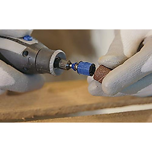 Dremel SC407 EZ SpeedClic Sanding Bands and Mandrel, Set of 2 Sanding Bands 13 mm (Grit 60/120) and 1 EZ SpeedClic Mandrel for Sanding, Shaping and Smoothing Wood and Plastic Materials