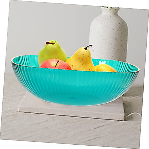 Fish Bowl Home Entertaining Fruit Bowl Plastic Dessert Bowls Large Serving Bowl with Gold Trim Fruit Basket Vegetable Bowl Snack Candy Bowl Dried Fruit Tray for Kitchen Candy Dish