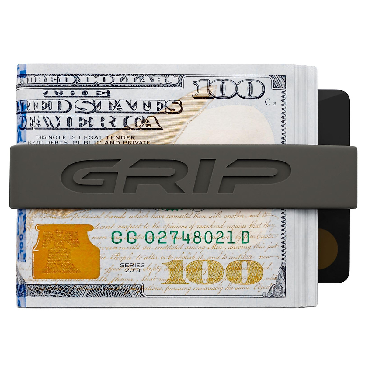 Grip Money Bands (Pack of 3) - FOGHORN GRAY - Premium Silicone Band for Cash & Cards - Slim & Durable Design