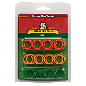 Happy Hen Treats Spiral Leg Bands for Pets, Size 11