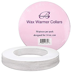 Beauticom (50 Pieces) Wax Warmer Universal Protective Collars Ring for 14oz Wax Can