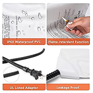 GASUR Heated Cat Bed, Waterproof Electric Pet Heating Pad for Dogs Cats with Timer, Dog Cat Bed for Winter with Temperature Adjustable,Auto Power-Off,Anti-bite Heated Pet Bed Indoor for Whelping Box