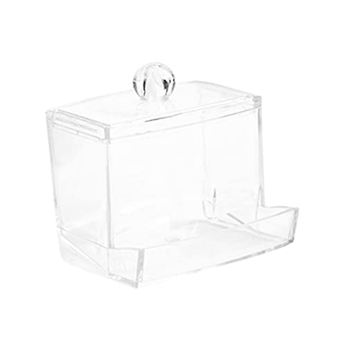 Fenteer Rutin Chicken Feeder Food Dispenser Clear Acrylic for Coop Cockatiel Feeding Supplies, Without Screws