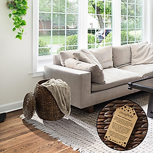 Casafield Round Storage Basket with Lid - Espresso, Handwoven Water Hyacinth Organizer for Laundry, Blankets, Plants, Bedroom, Living Room, Home Office