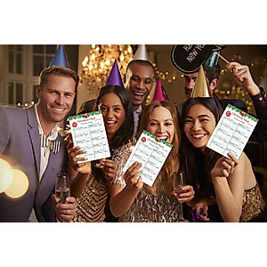 Christmas Feud Games, Feud Trivia Quiz, Party Games for Adults, Family Activities, Baby Shower Game, 30 Feud Cards and 3 Fast Money Round Cards, Winter Party Supplies-LQ5