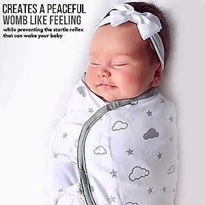 Mama Cheetah Baby Swaddle Blanket, Easy Swaddle Sleep Sack, Adjustable Swaddle Wrap, Infant and Newborn Swaddles, Babies Boy Girl (0-3 Month), 3 Pack Organic Cotton, Grey