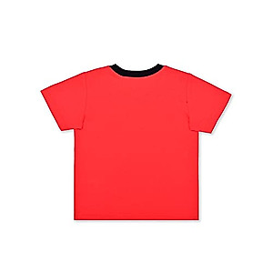 Sesame Street Elmo Boys’ Short Sleeve T-Shirt and Jogger Pants Set for Infant and Toddler – Black/Red