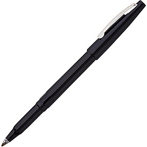 Pentel® Rolling Writer® Pens, Medium Point, 0.8 mm, Black Barrel, Black Ink, Pack Of 12 Pens
