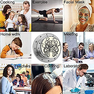 Kitchen Timer Pirate Skull Magnetic Countdown Clock for Cooking Teaching Studying