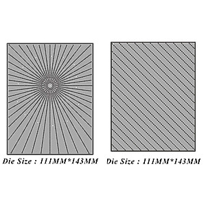 Ammsochy Cutting Dies Rectangular Metal Stencils Scrapbooking Tools DIY Craft Carbon Steel Embossing Template for Paper Card Making Album Arts Crafts Supplies (Diamond and Oval Flower Set)