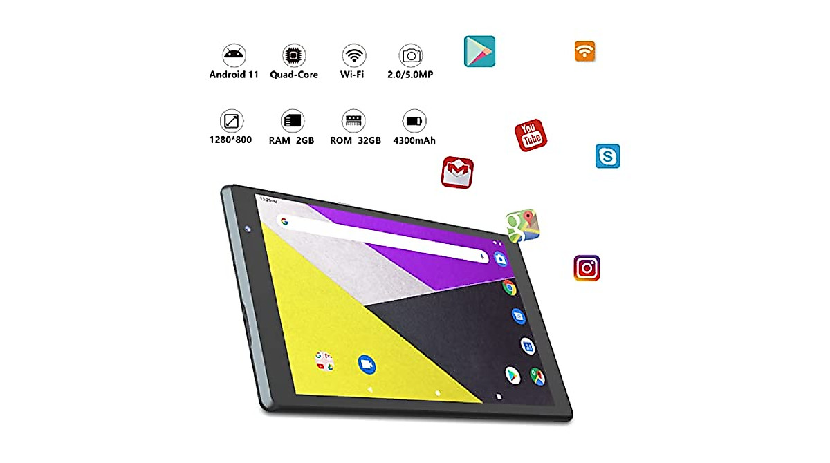 BYANDBY 8" Android Tablet with Case - 32GB Storage