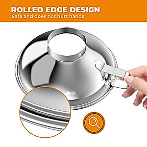 Pisol Canning Funnel for Kitchen Use, Wide Mouth Stainless Steel Funnel for Wide and Regular Mouth Mason Jar, Food Grade Metal Funnel for Filling Bottle, Large Funnel for All Liquid and Solid
