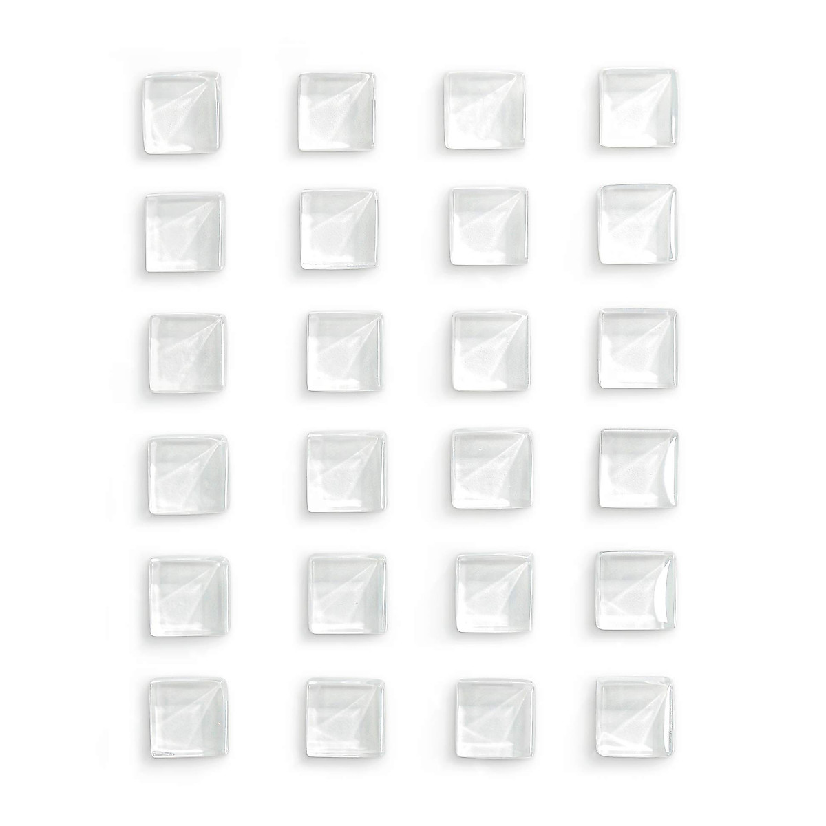 Mymazn Fridge Magnets Refrigerator Magnets for Fridge Cute Glass Magnets Decorative Kitchen Office (White)