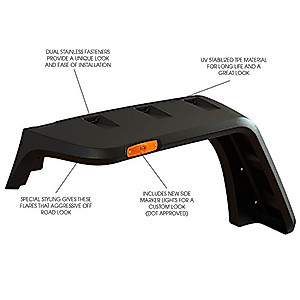 Rugged Ridge | Hurricane Flat Fender Flare Kit | 11640.10 | Fits 2007-2018 Jeep Wrangler JK