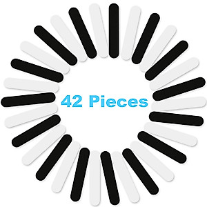 PHSZZ 42 PCS Hat Size Reducer, Foam Hat Sizing Tape, Filler Sizer Reducer Insert Adhesive for Hats Cap Sweatband, 3 sizes (3mm 4mm 5mm Black and White)