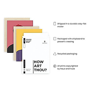 HAUS AND HUES Inspirational Feminist Posters Set of 4 Inspirational Wall Art Posters for Teen Girls Room | Wall Art Prints & Decor for Women | Womens History Month Poster | UNFRAMED (8x10)