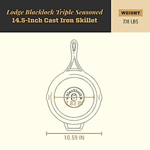 Lodge Blacklock Cast Iron Skillet Set - 10.25" & 12" Skillets - Preseasoned Cast Iron Skillet Pans - Easy Cleanup - Lightweight Design - Cast Iron Cookware - Premium Cast Iron Skillets