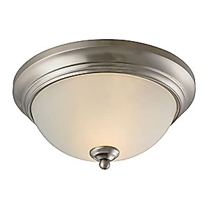 Hampton Bay Lighting Clifton 11 in. Brushed Nickel Selectable LED Flush Mount