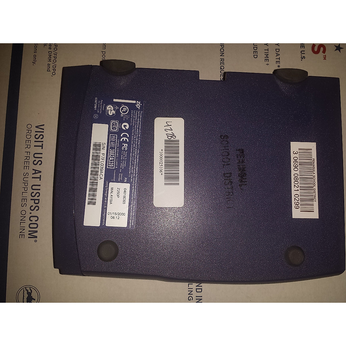 Iomega Genuine External Parallel Port Zip Drive W/O Cables Z250P