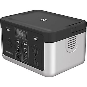 STORMROCK Portable Power Station,110V/300W Pure Sine Wave AC Outlet,294.4Wh Solar Generator with LiFePO4 Lithium Battery, LED Light for Outdoor Camping Travel Hunting Blackout,Silver