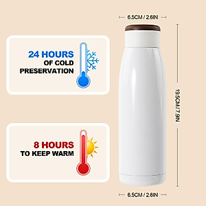 14 oz Travel Coffee Tumbler with Lid, Stainless Steel Double Walled and Vacuum Insulated Tumblers,Coffee Thermos Watter Bottle for Gift, Shake the Travel Coffe Mugto Get the Walls Cold/Hot(White)
