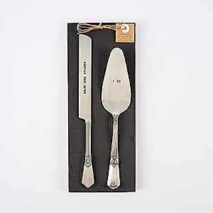 Mud Pie Knife Wedding Cake Serving Set, 12.5"