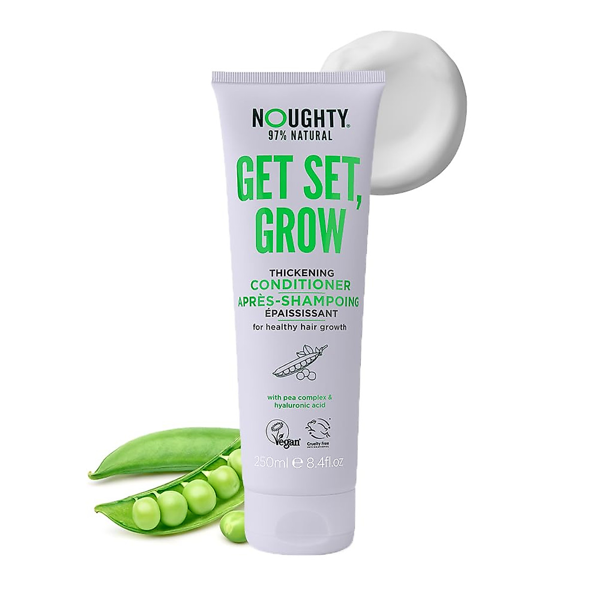 Noughty Get Set, Grow Hair Growth Conditioner Vegan Thickening Regrowth Repair Volumizing Hair, 250 ml, 8.4oz
