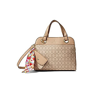 Nanette Lepore Holli Convertible Grommet Satchel w/Gift Almond Logo One Size