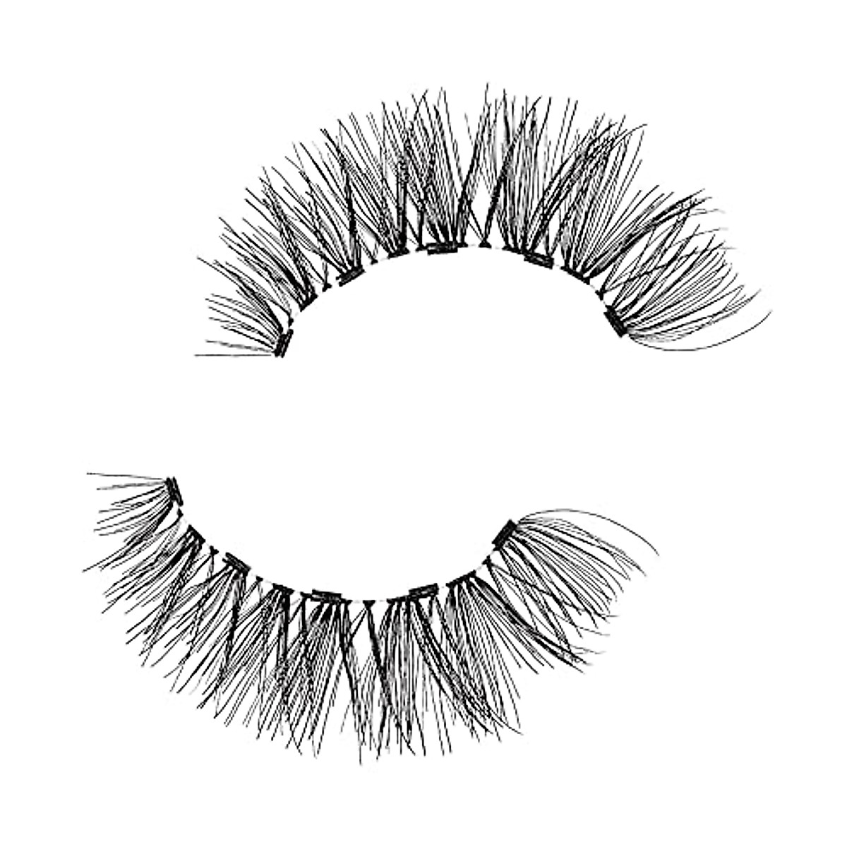 KISS Magnetic Eyeliner & Lash Kit, Tempt, 1 Pair of Synthetic False Eyelashes With 5 Double Strength Magnets and Smudge Proof, Biotin Infused Black Magnetic Eyeliner with Precision Tip Brush