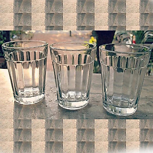 AnNafi® The Cutting Chai Glasses Tea Glasses Set Of 6 Small 100 ml Durable Tempered Clear Water Tumblers For Daily Use Drinking Glass For Soda Juice Milk Beverage Juice Cocktails Iced Glasses
