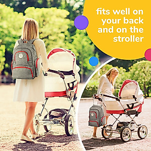 Baby Diaper Bag Backpack with YKK Zippers for Girls and Boys, Large Waterproof Diaper Backpack Organizer with Stroller Straps,Baby Wipes Pocket and Infant Changing Pad, Perfect for Baby Showers