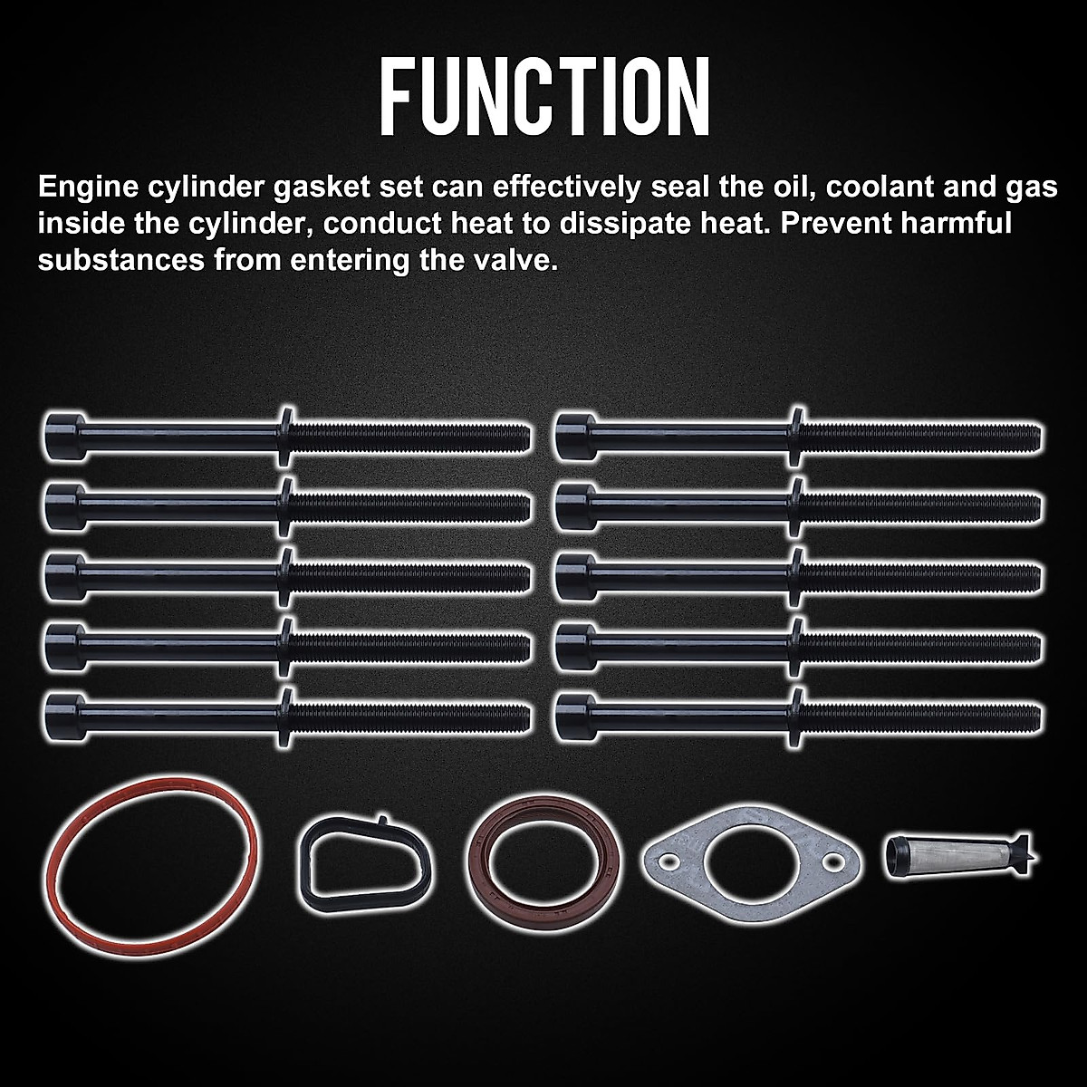 vks HGS167 MLS Head Gasket Set for 2007-17 Chrysler Sebring; 2011-14 Chrysler 200; 2008-2014 Dodge Avenger SXT; 2012-2019 Journey; 2007-2015 Jeep Compass Patriot 2.4L DOHC L4 16V