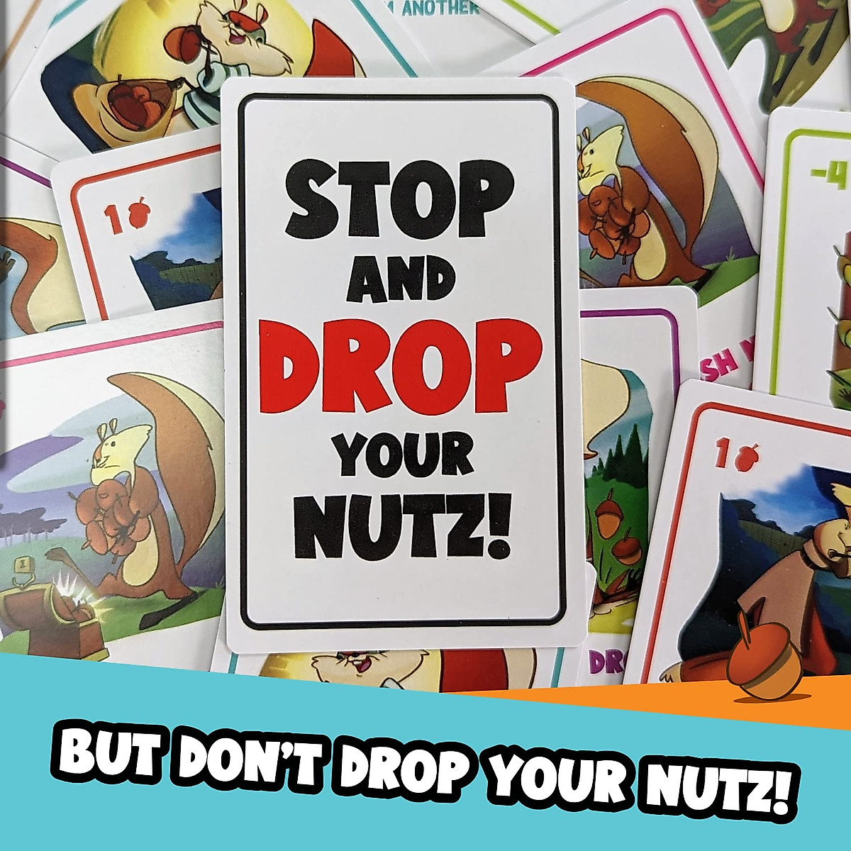 Rookie Mage Games Oh Nutz! - Fast-Paced Family Card Game - Family Game Night Has Gone Nutz! - Easy to Learn, Fun for Adults and Kids - Ideal for 3-5 Players Ages 7 and Up