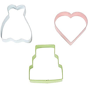 Wedding Theme Metal Cookie Cutters, 3 designs