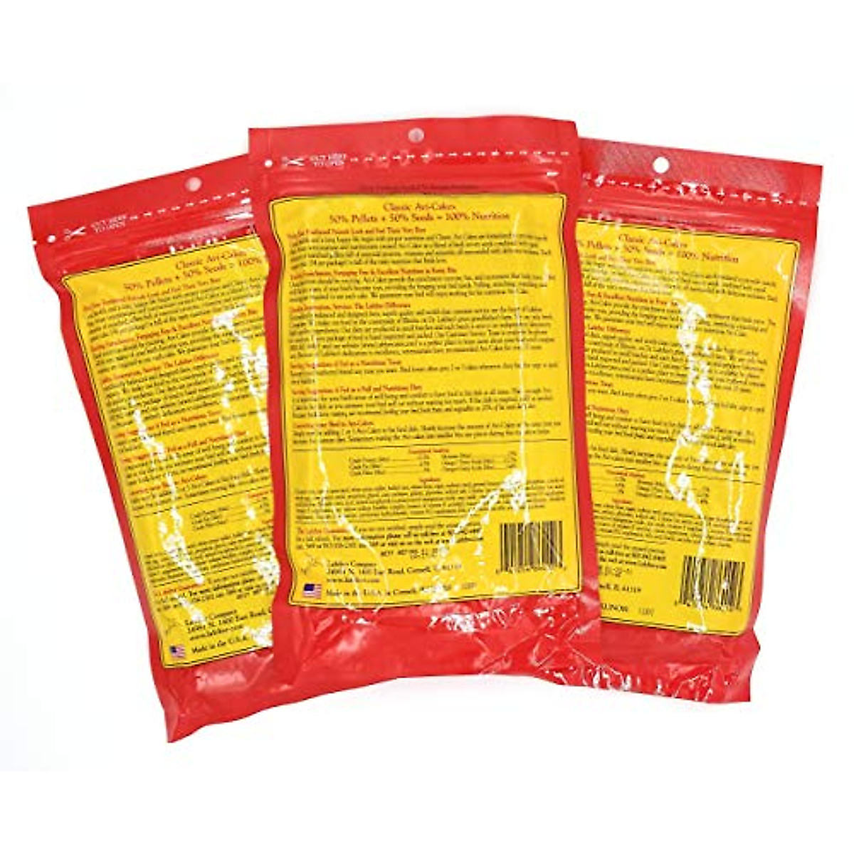 (3 Pack) Lafeber's Original Flavor Avi-Cakes for Parakeets, Cockatiels & Conures