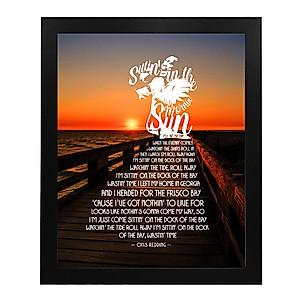 Sittin' On The Dock Of The Bay - Otis Redding Music Decor Wall Art, This Wall Decor Music Poster is A Great Print For Music Room, Office Decor, Home Decor, or Room Decor Aesthetic, Unframed - 11x14